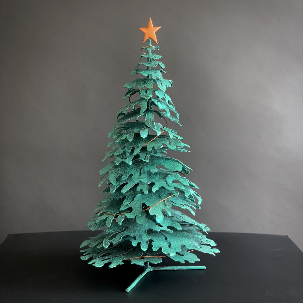 Andy Brinkley Studio 15" Copper Christmas Tree in Verdigris – New ...