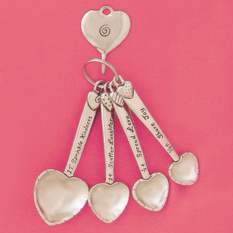 Basic Spirit Heart Measuring Spoon Set w/ Hook – New Morning Gallery