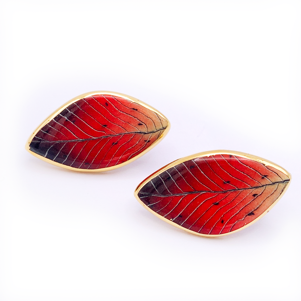 Daaman Fall Leaf, Post Earring – New Morning Gallery
