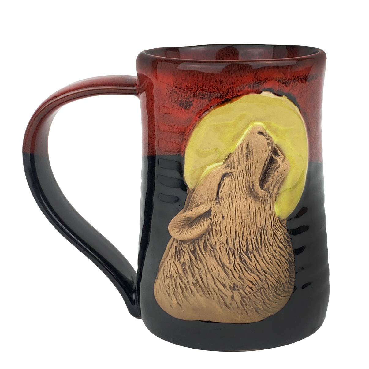 Always Azul Howling Wolf Tankard Red – New Morning Gallery